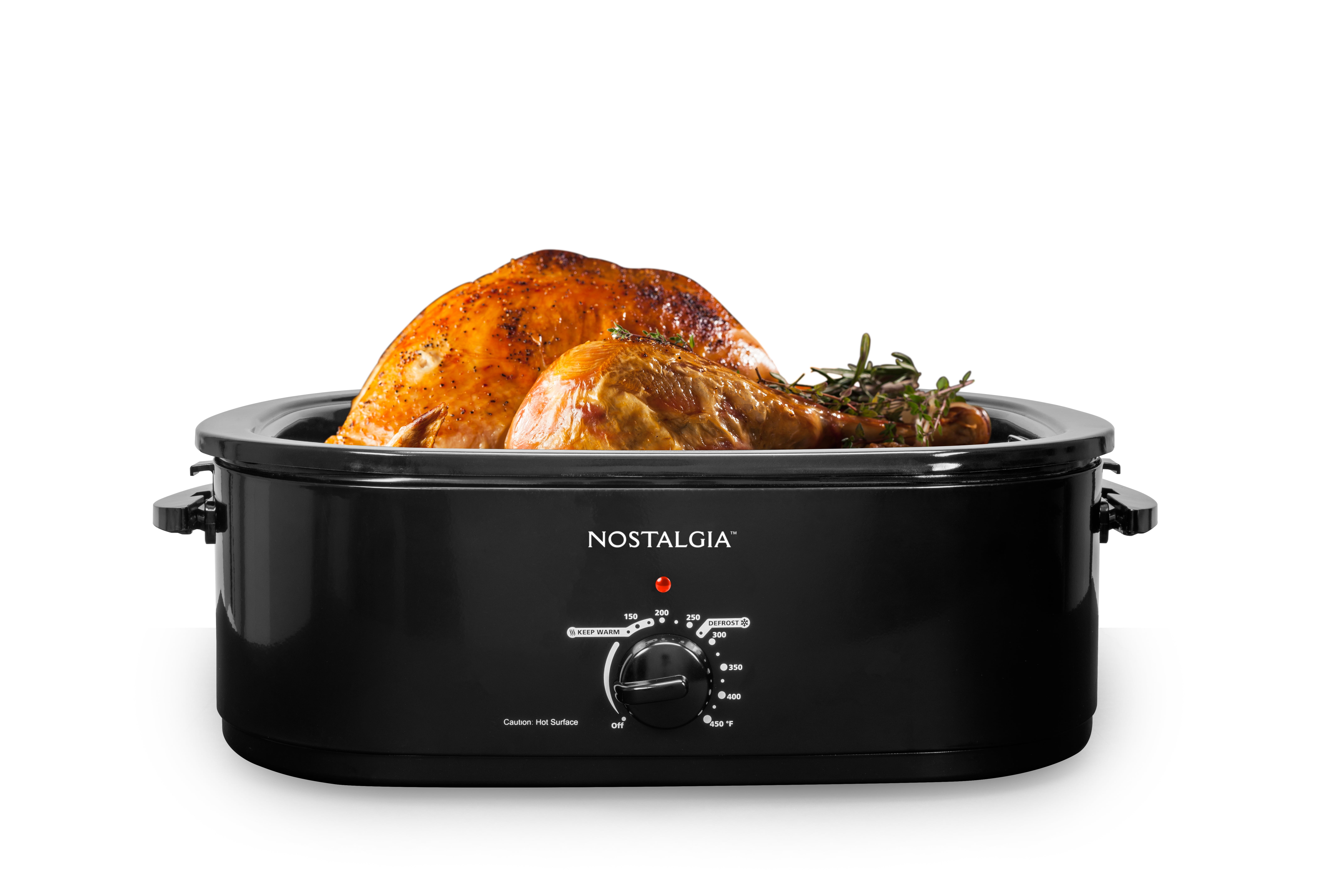 Nostalgia Electric Roaster Oven, 18-Quart Capacity for Turkey, Chicken ...