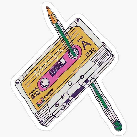 Nostalgia Stickerphone Decal Water Bottle Stickers, Vinyl Stickers For ...