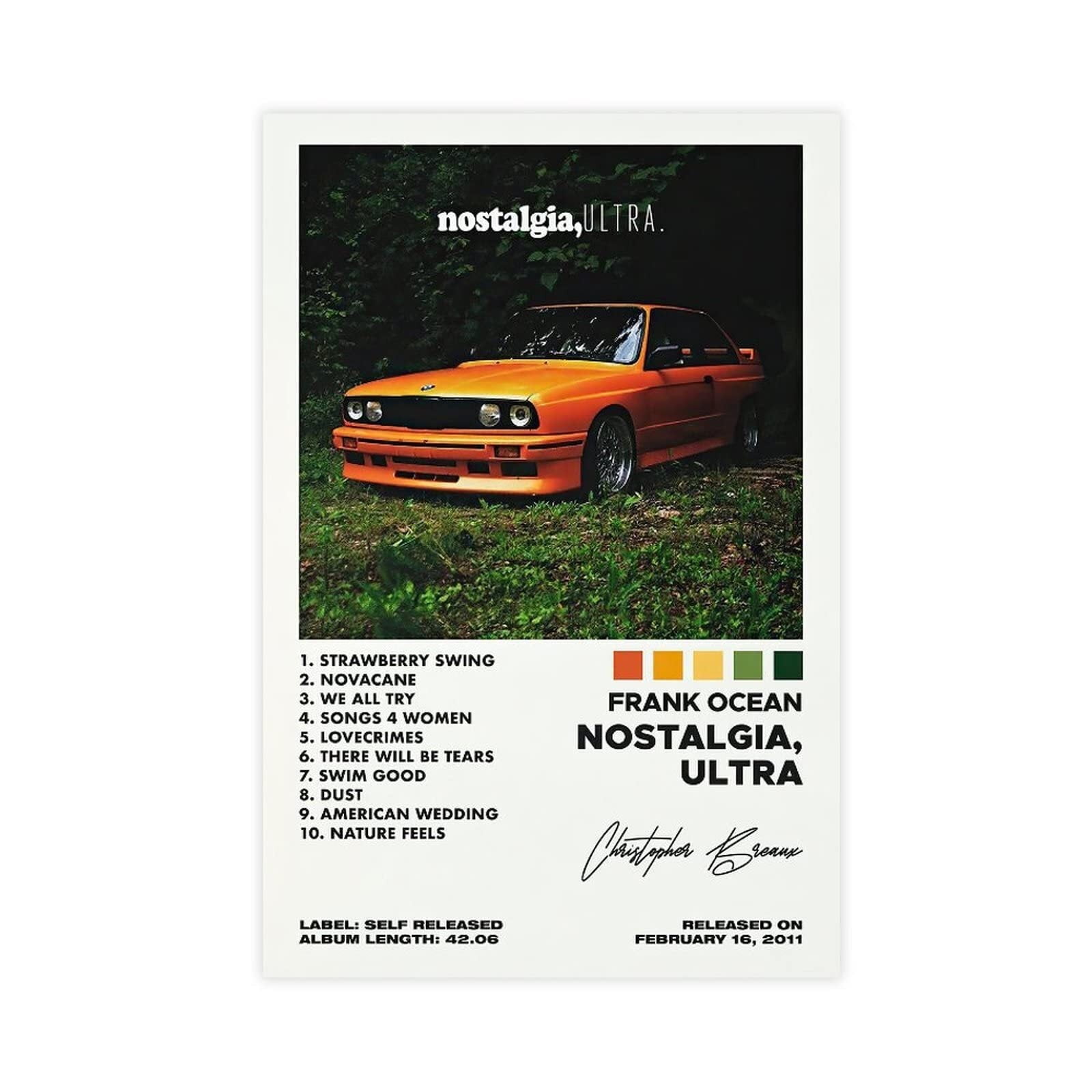 Nostalgia Ultra Poster Album Cover Poster Canvas Poster Wall Art Decor ...