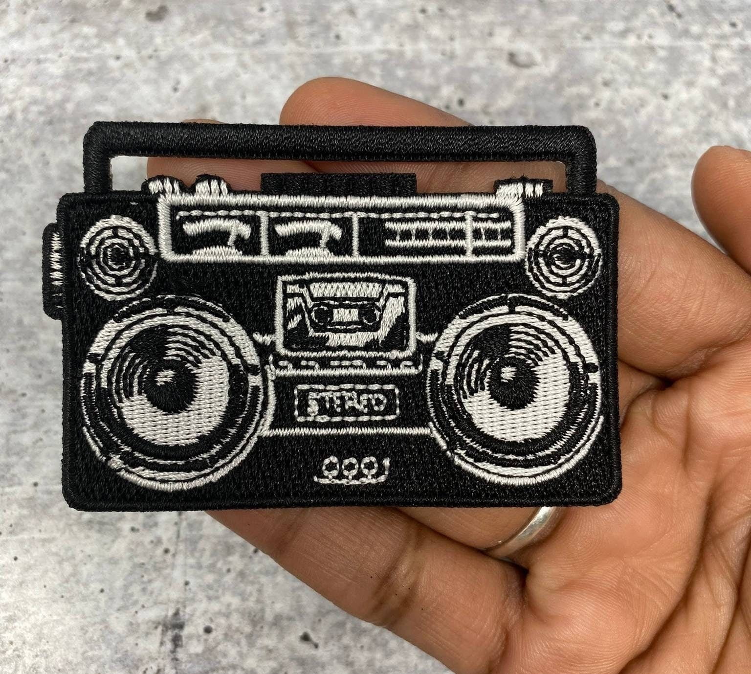 Nostalgic 1-pc "Boom Box" Applique, Vintage Iron on Patch, Music ...