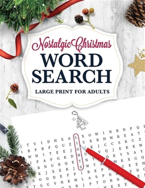 Nostalgic Christmas Word Search LARGE PRINT for Adults: Holiday Puzzle ...