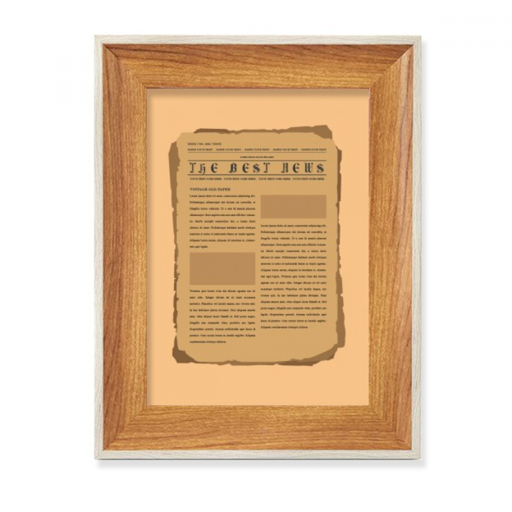 Nostalgic Effect Newspaper Desktop Wooden Photo Frame Display Picture ...