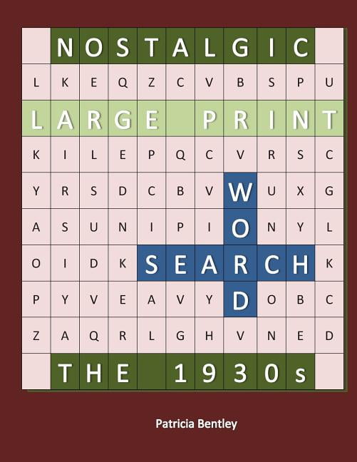 Nostalgic Large Print Word Search : The 1930s - Walmart.com