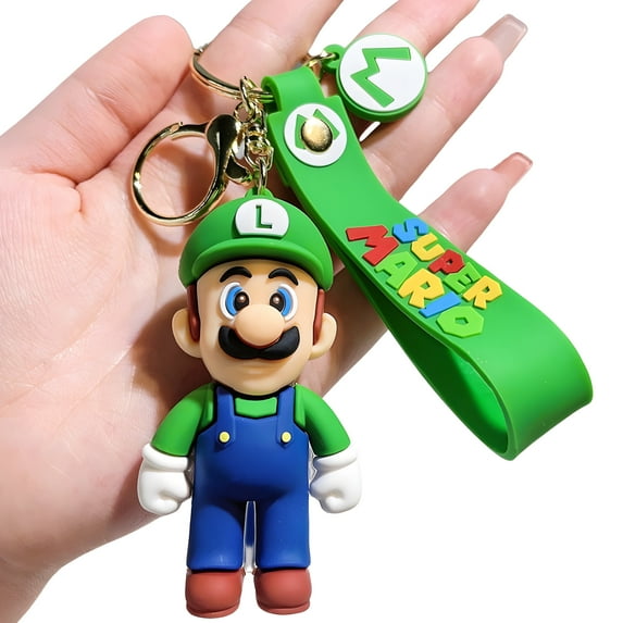 Nostalgic Mario Adventures Keychain, Nintendo Super Mario Rubber ...