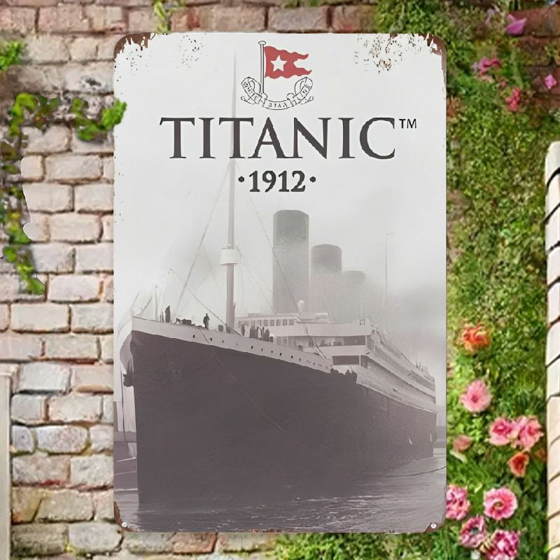 [Nostalgic Ship Poster Wall Art] 1pc Titanic 1912 Metal Tin Sign ...