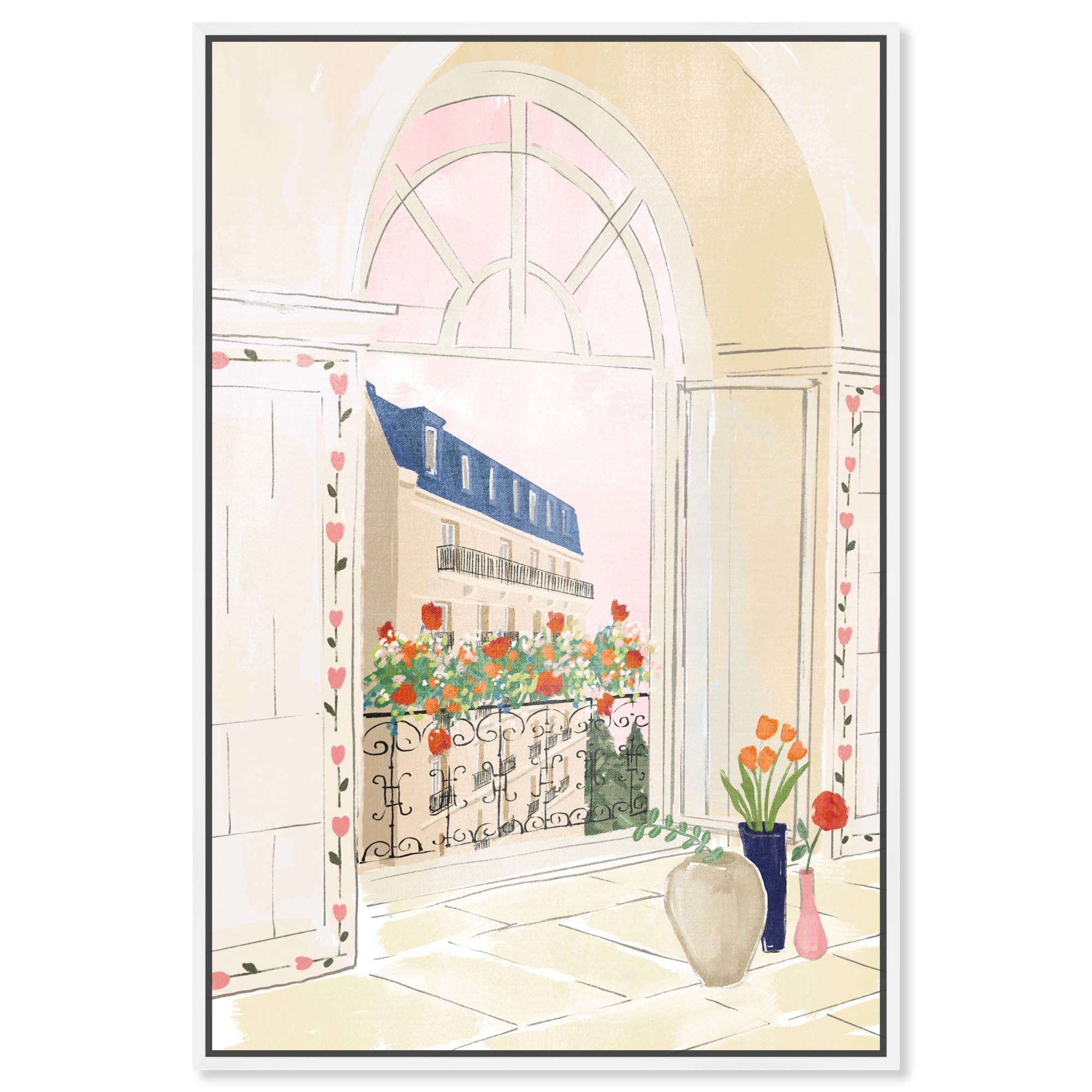 Nostalgic View Canvas Fashion Art Prints by Art Remedy, White Frame, 20 ...