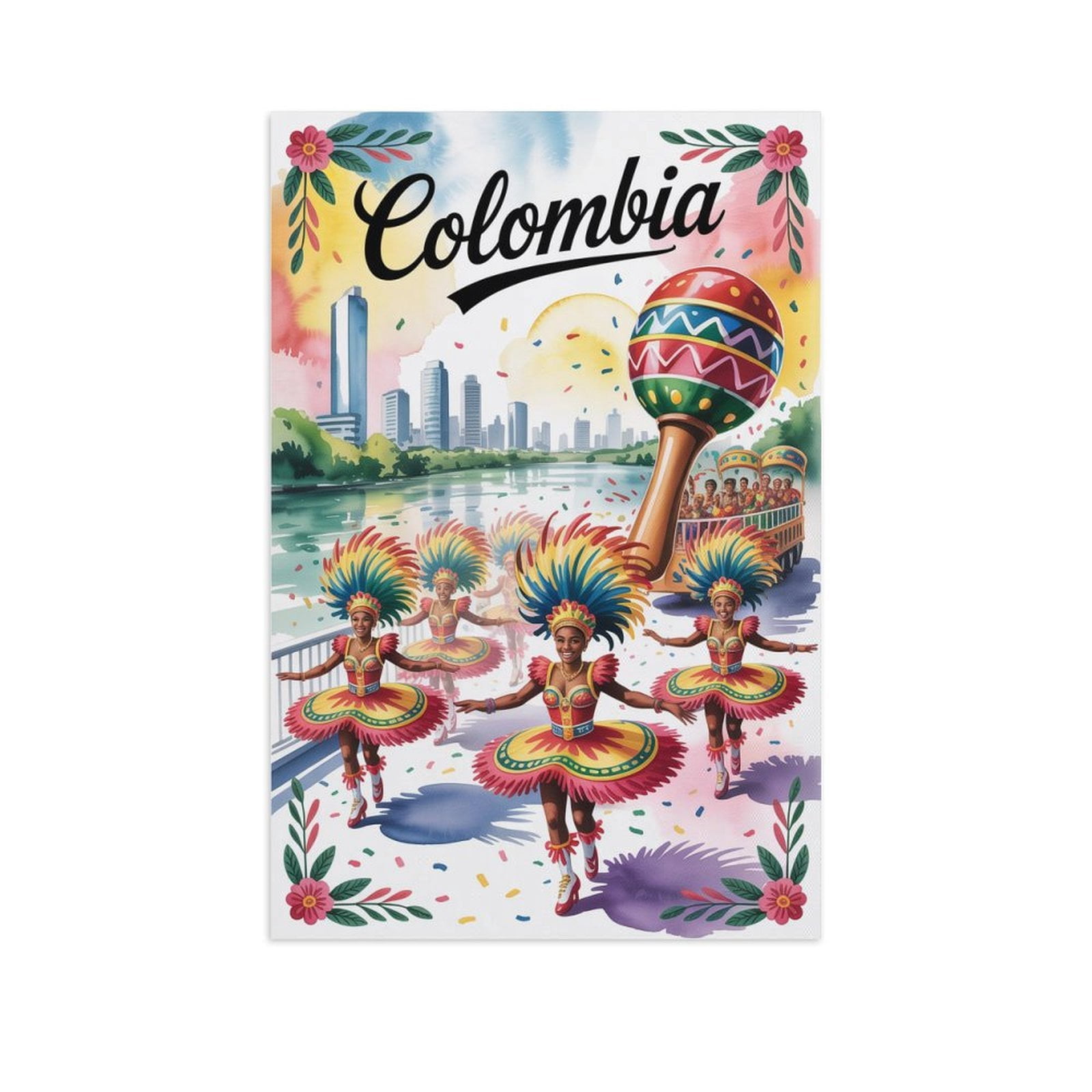 Nostalgic Vintage City Travel Poster of Barranquilla Featuring ...