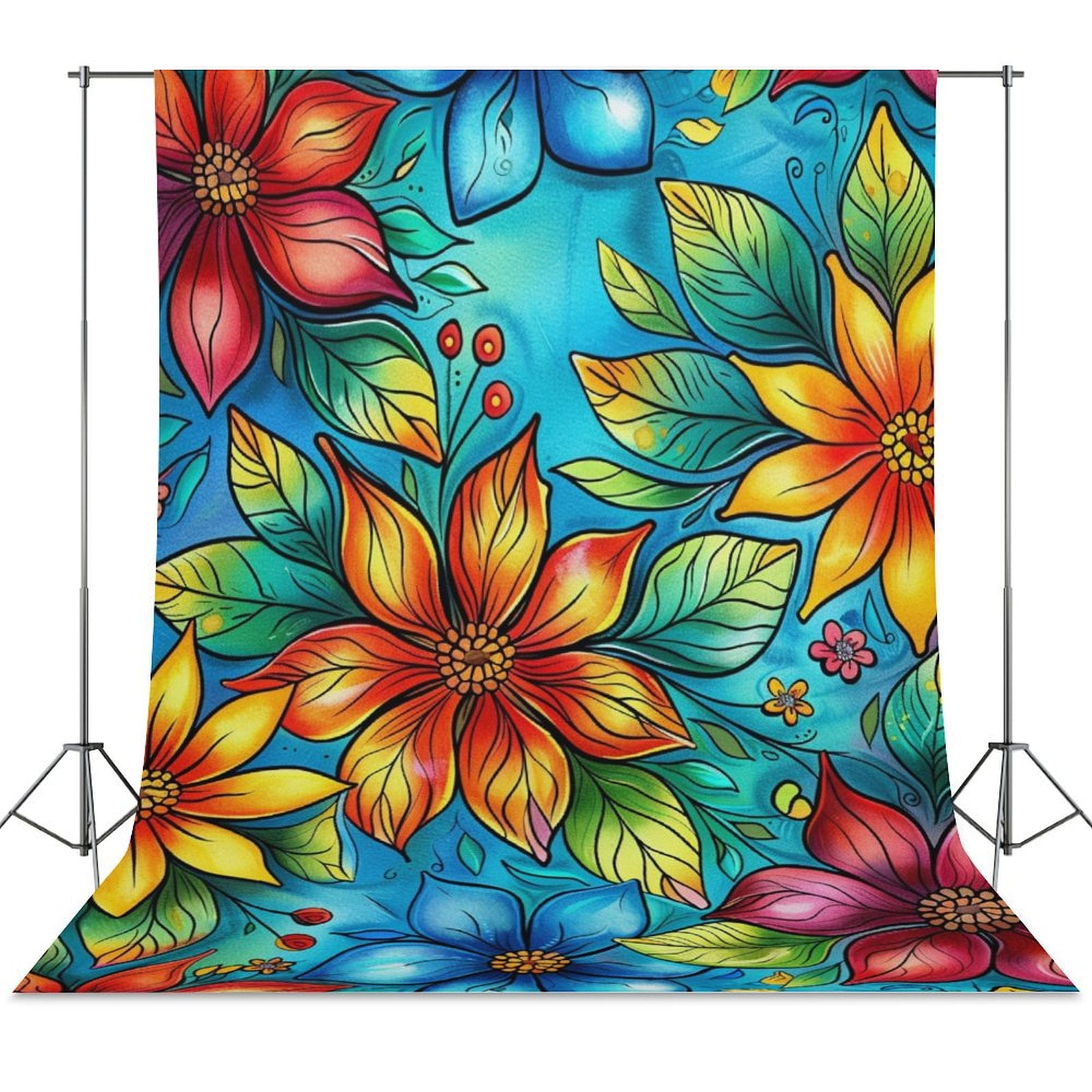 Nostalgic Vintage Floral Spring Wall Backdrop Background Floral ...