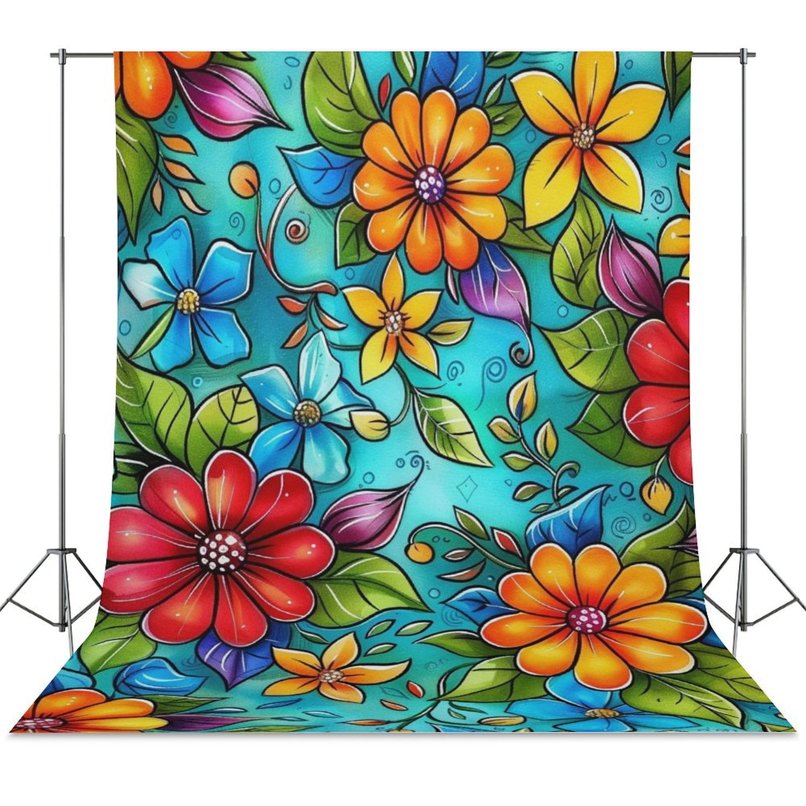 Nostalgic Vintage Floral Spring Wall Backdrop Background Floral ...