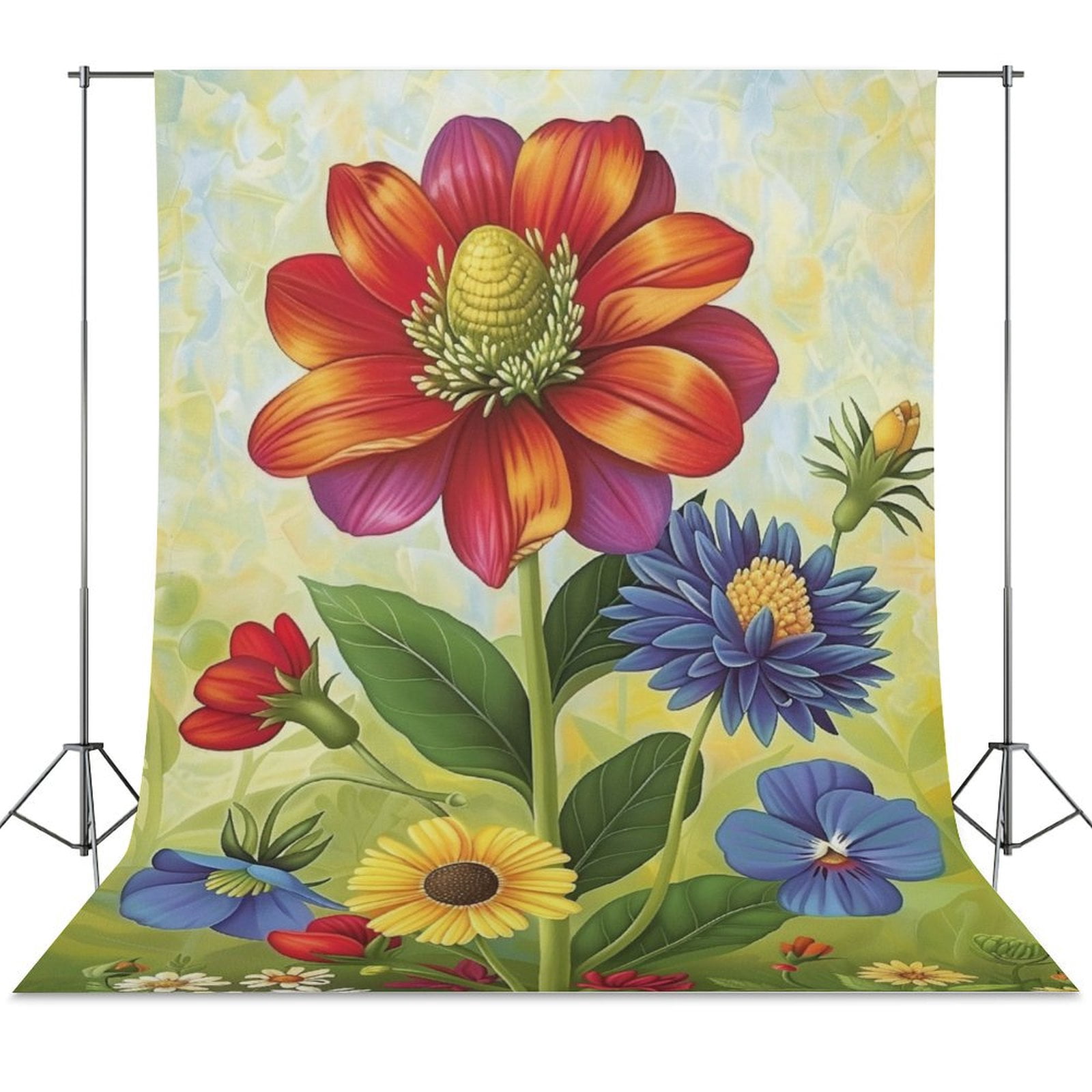 Nostalgic Vintage Floral Spring Wall Backdrop Background Floral ...