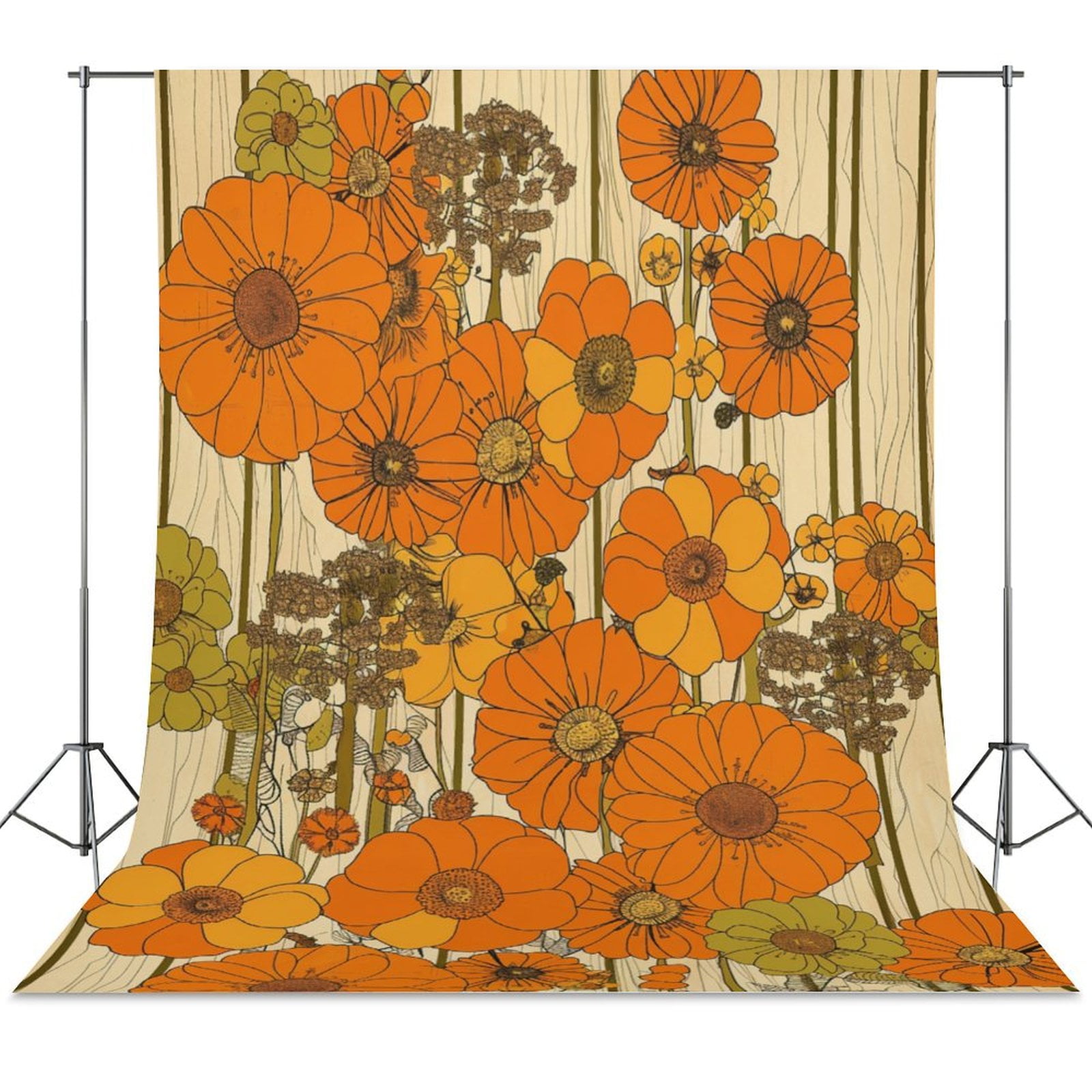 Nostalgic Vintage Floral Spring Wall Backdrop Background Floral ...