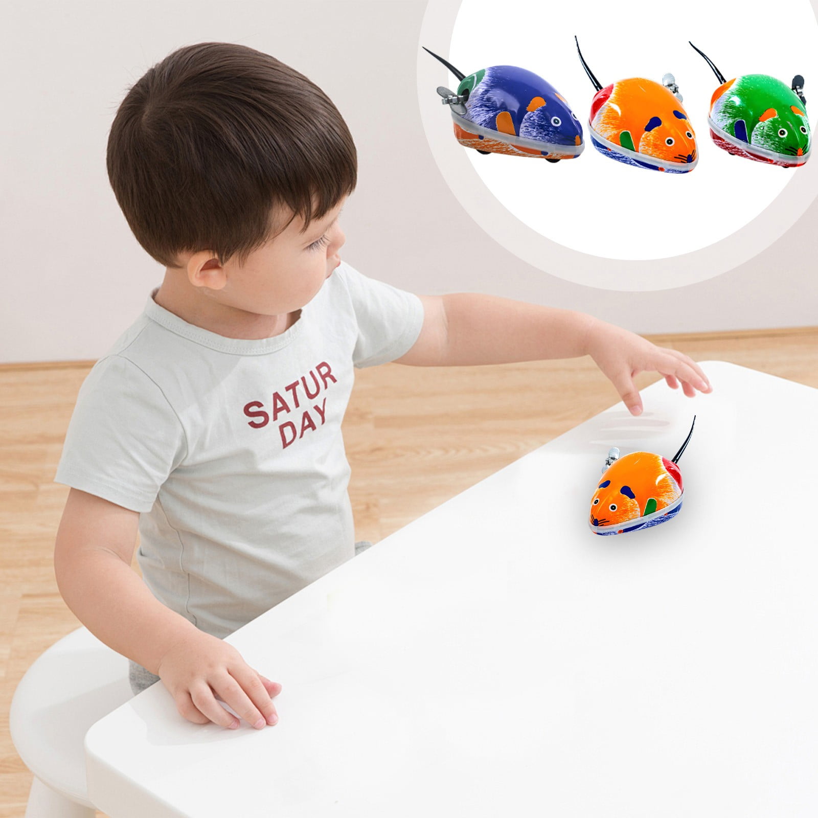 Nostalgic Vintage Iron Mouse, Handcrafted Winding Toy, Durable Plastic ...