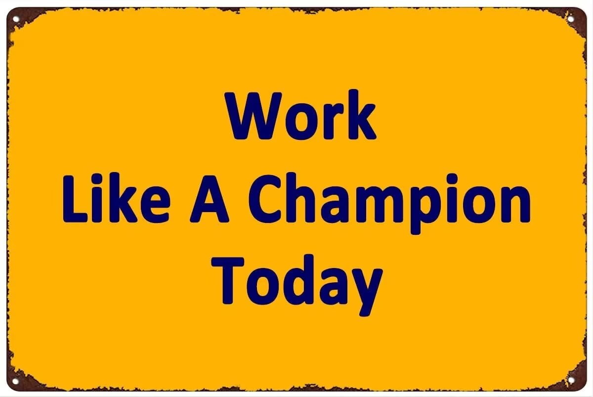 Nostalgic Vintage Metal Wall Décor 8 X 12 Inches Work Like A Champion ...