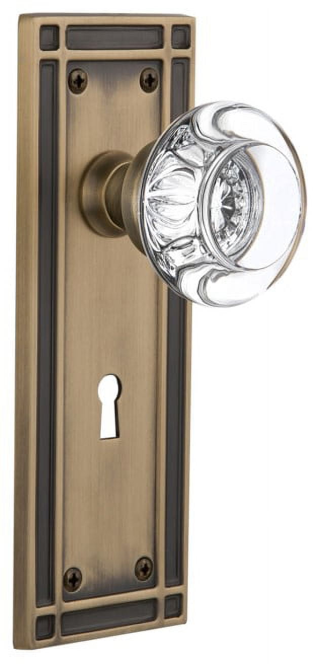 Nostalgic Warehouse Misrcc_Mrt_238_Kh Round Clear Crystal Solid Brass ...