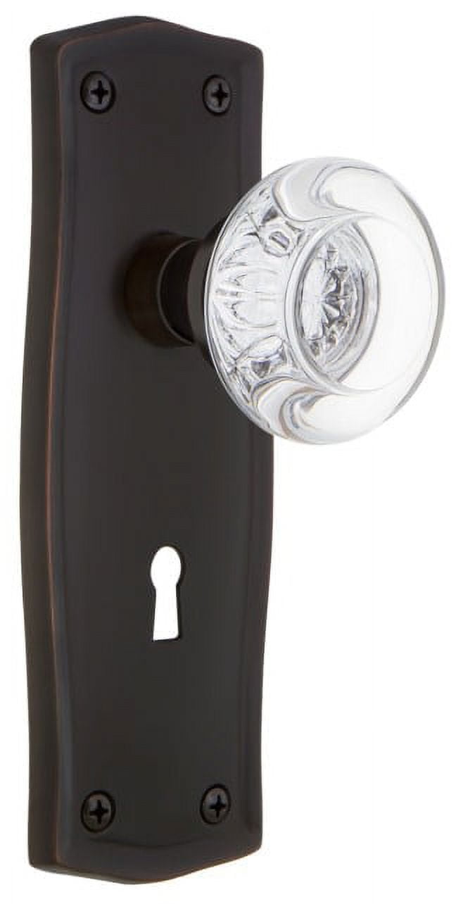 Nostalgic Warehouse Prarcc_Prv_234_Kh Round Clear Crystal Solid Brass Privacy Door Knob ...