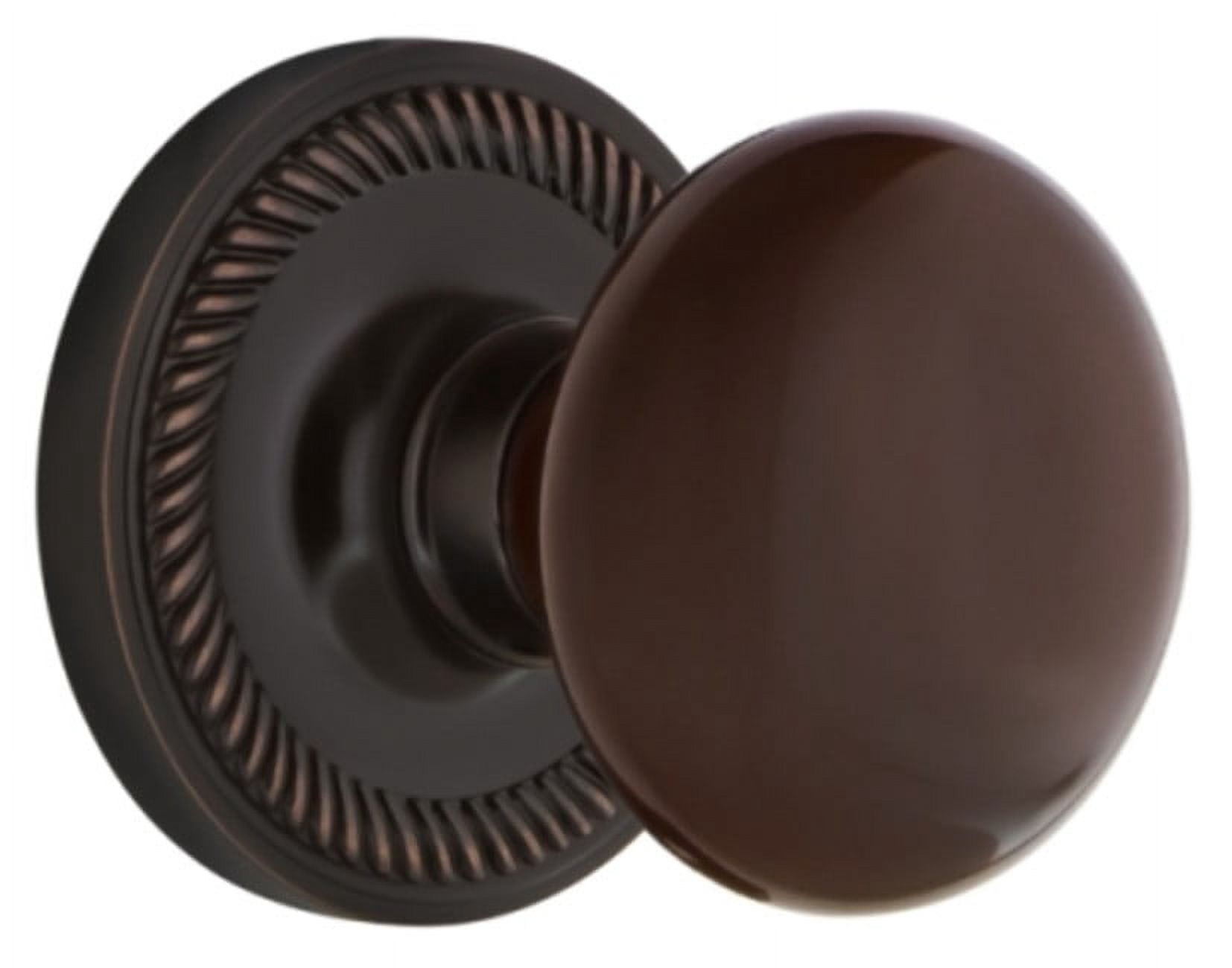Nostalgic Warehouse Ropbrn_Mrt_214_Kh Brown Porcelain Solid Brass ...