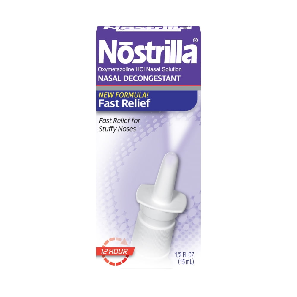 Nostrilla Nasal Decongestant 12 Hour Fast Relief Spray 15 ml for Stuffy ...