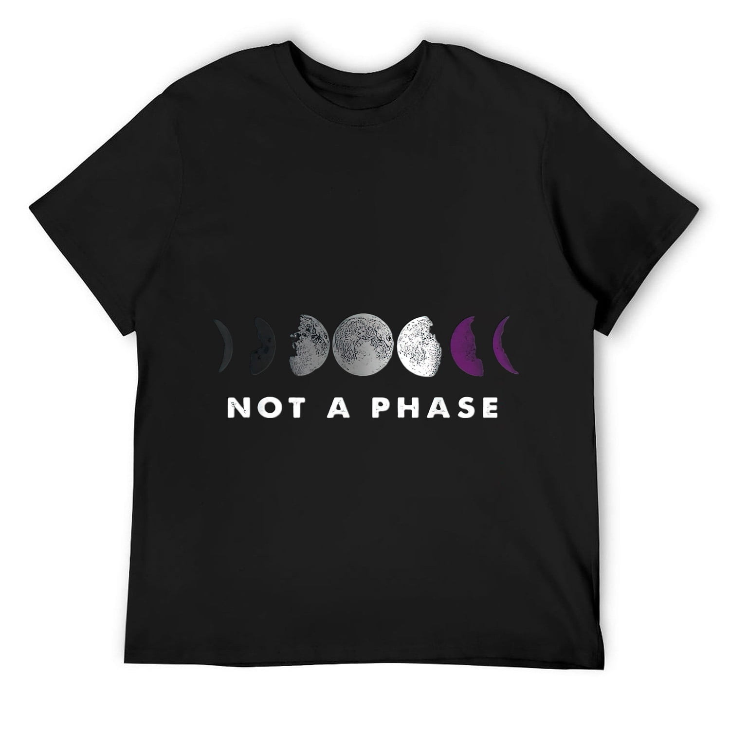 Not A Phase Asexual Gay Pride Moon Astronomy LGBT-Q Ally T-Shirt ...