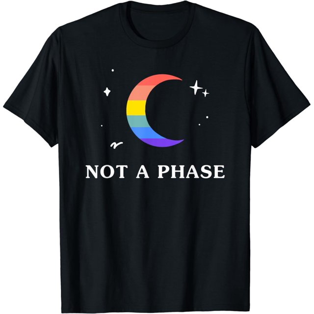 Not A Phase Gay Lesbian Pride Flag Moon T-Shirt - Walmart.com