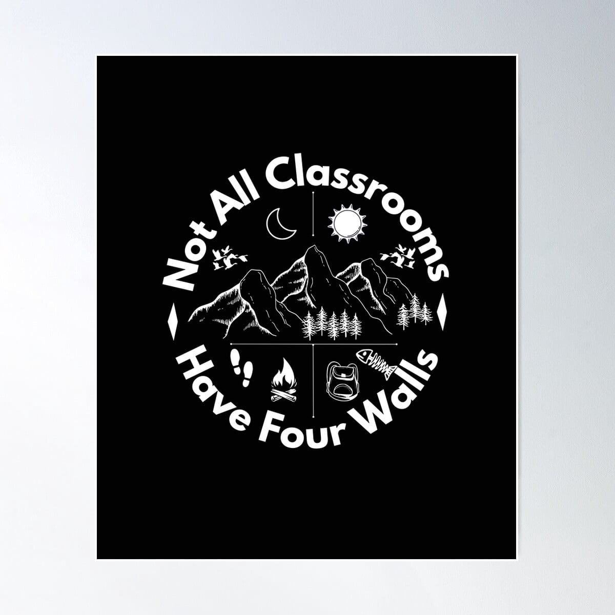 Not All Classrooms Have Four Walls Poster Wall Art, Modern Wall Decor ...