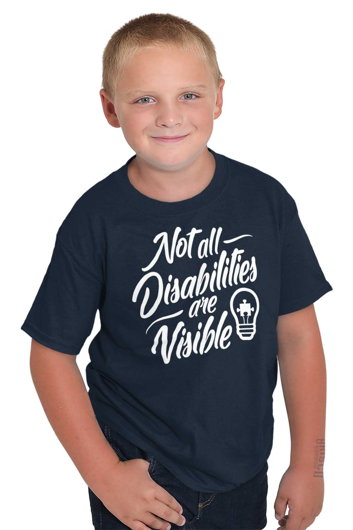 Not All Disabilities are Visible Crewneck T Shirts Boy Girl Teen Brisco ...
