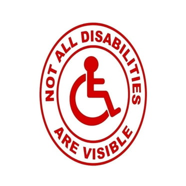 Uxcell 3x3 Inch Handicap Sign Stickers, Vinyl Accessible Sign Disabled ...