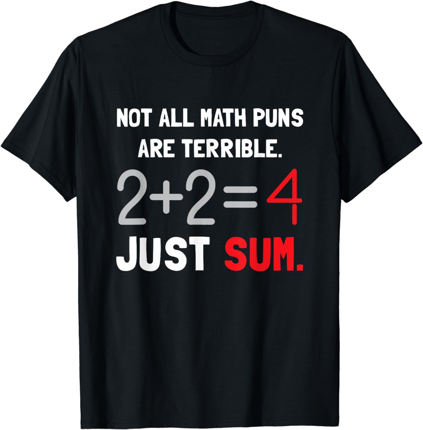Not All Math Jokes Are Terrible Just Sum - Math Teacher Pun T-Shirt ...