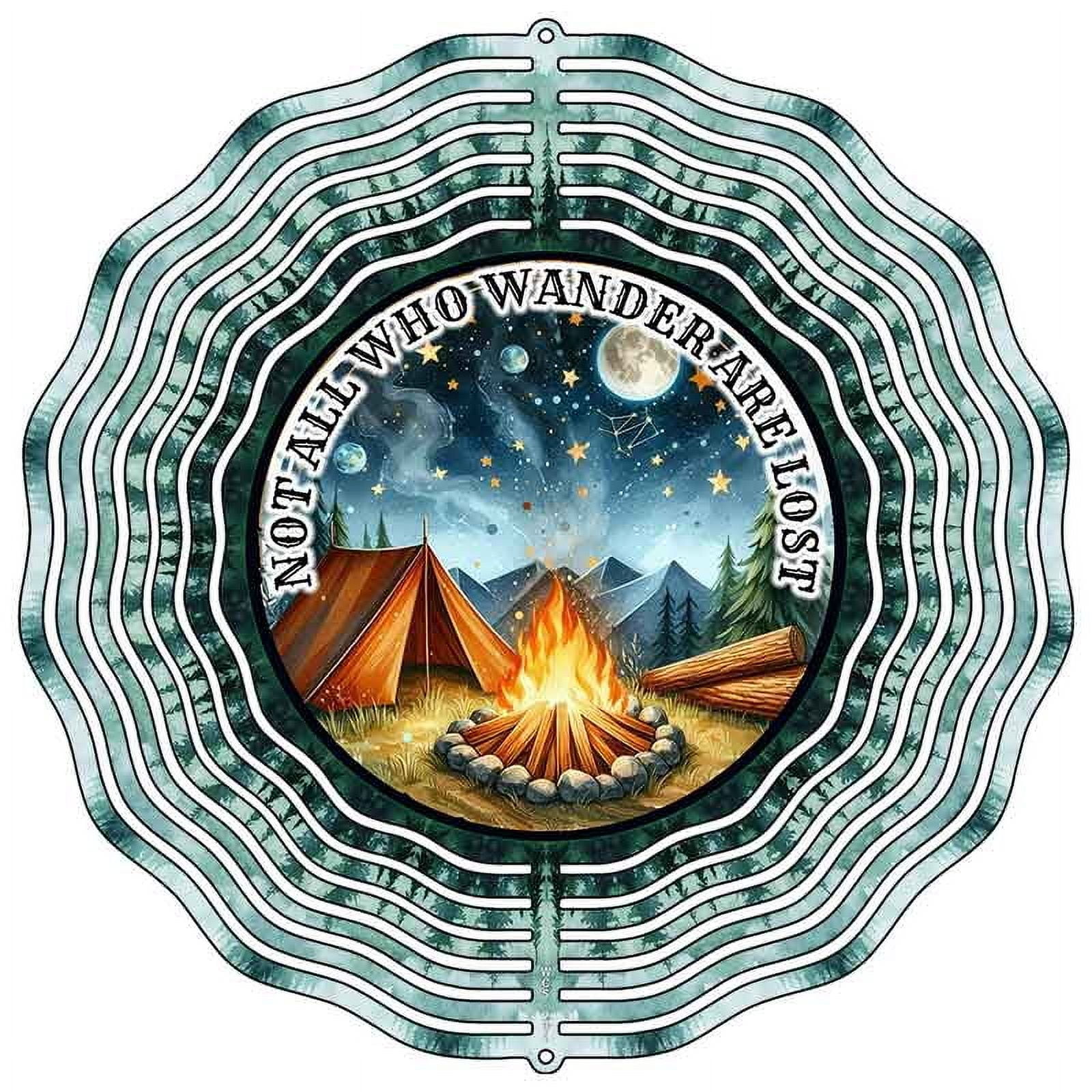Not All Who Wander Are Lost Campfire Novelty Metal Wind Spinner WCS-231 10" (WCS) - Walmart.com