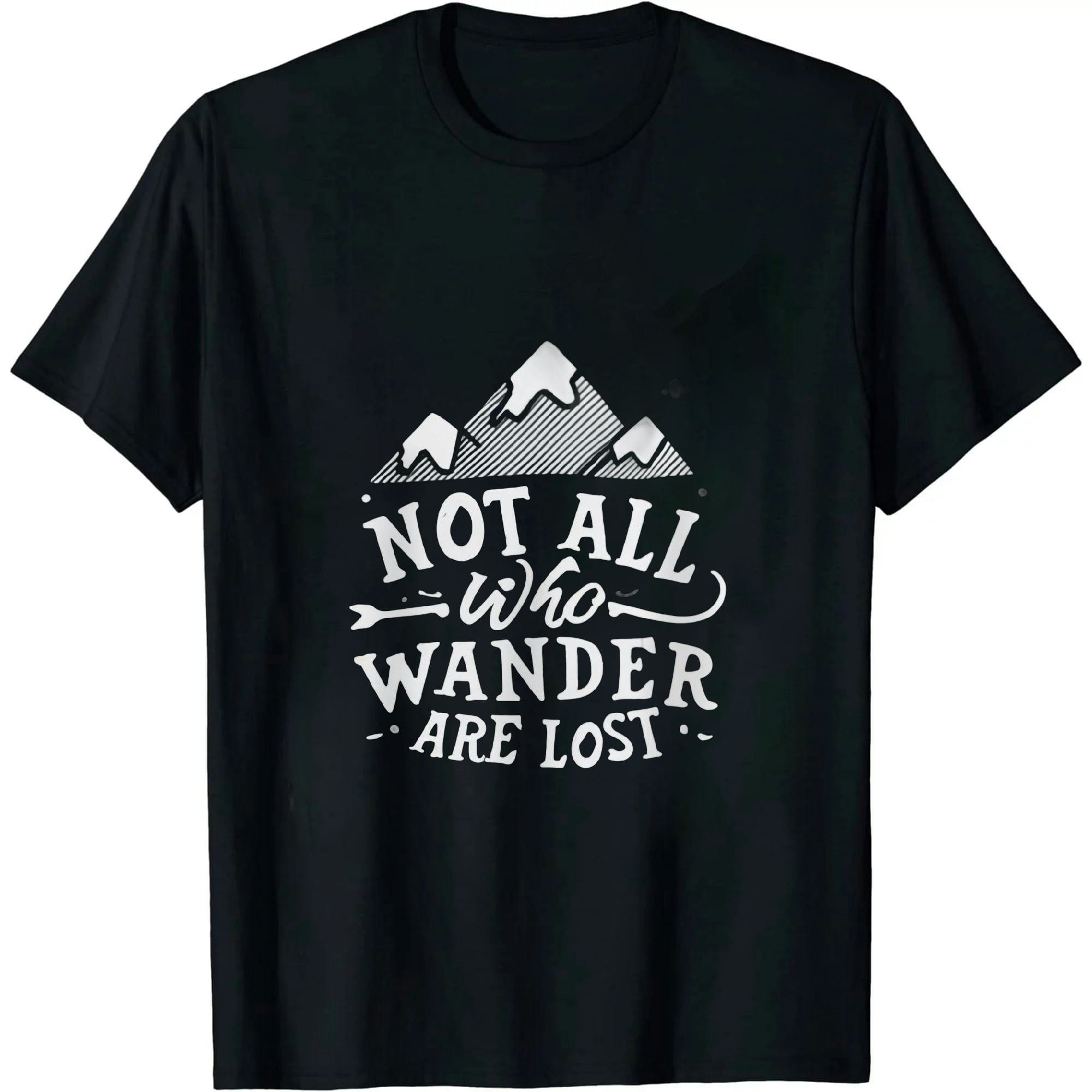 Not All Who Wander Are Lost Gradient Mountain Gold T-Shirt - Walmart.com