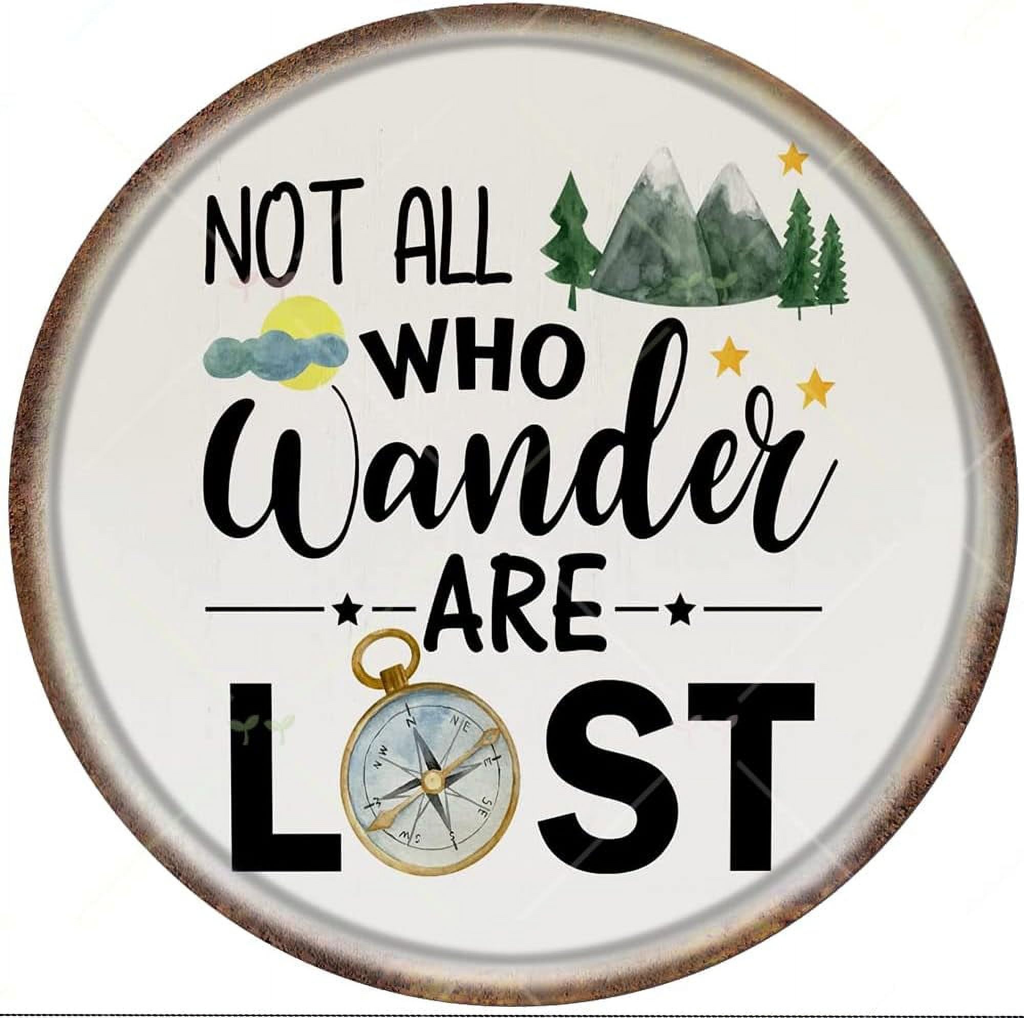 Not All Who Wander Are Lost Mountain Sign Rustic Camping Sign ...