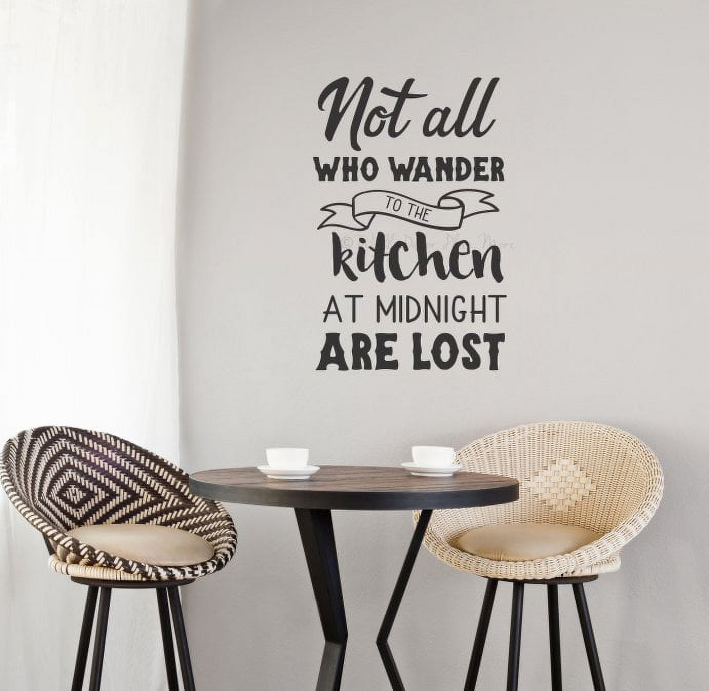 Not All Who Wander Kitchen Decor Vinyl Saying Wall Art Decal Quote ...