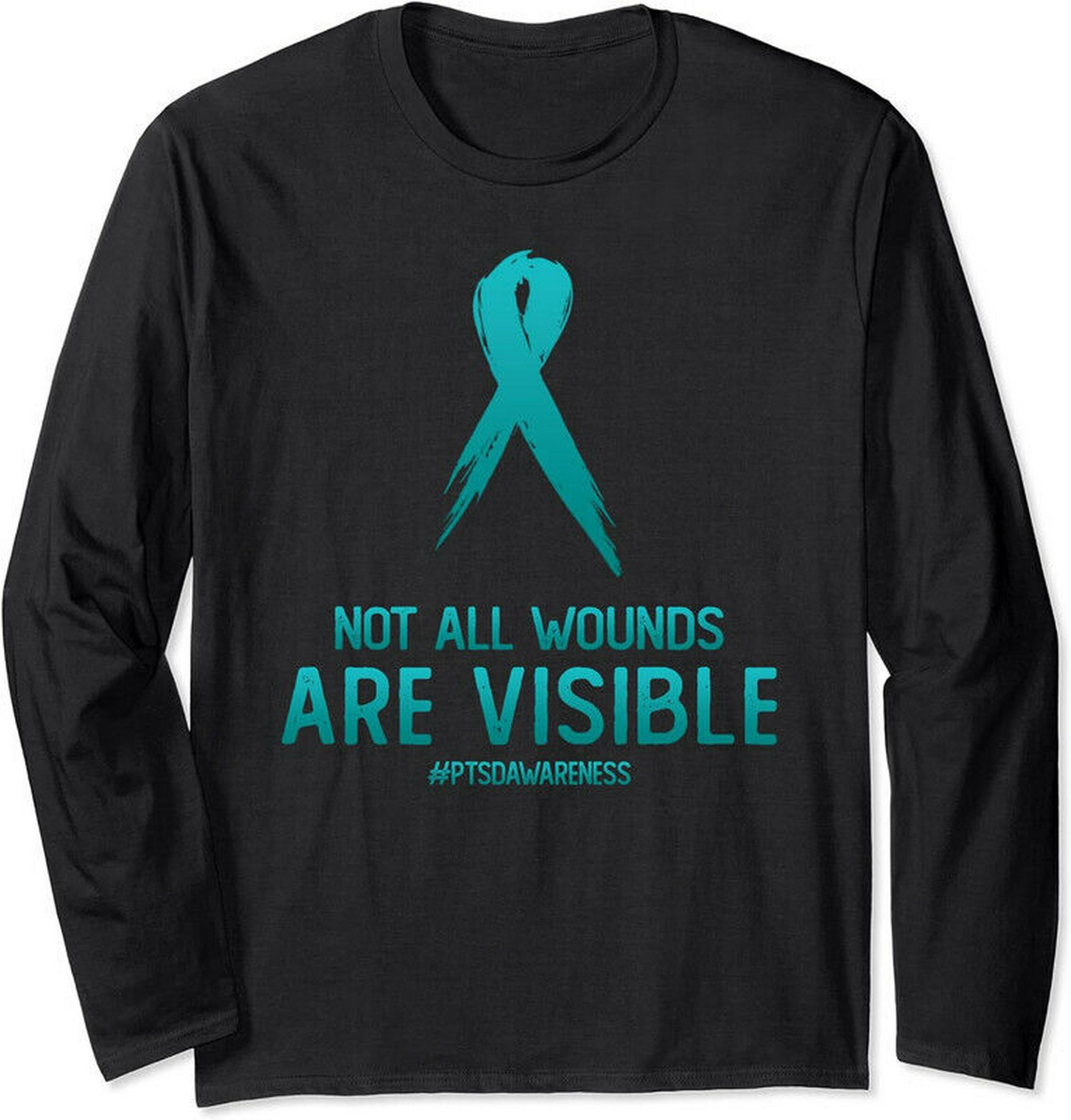 Not All Wounds Are Visible PTSD Awareness Month Long Sleeve Tshirt ...