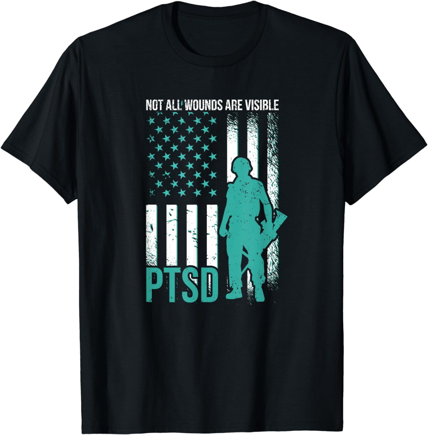 Not All Wounds Are Visible - PTSD Awareness T-Shirt - Walmart.com