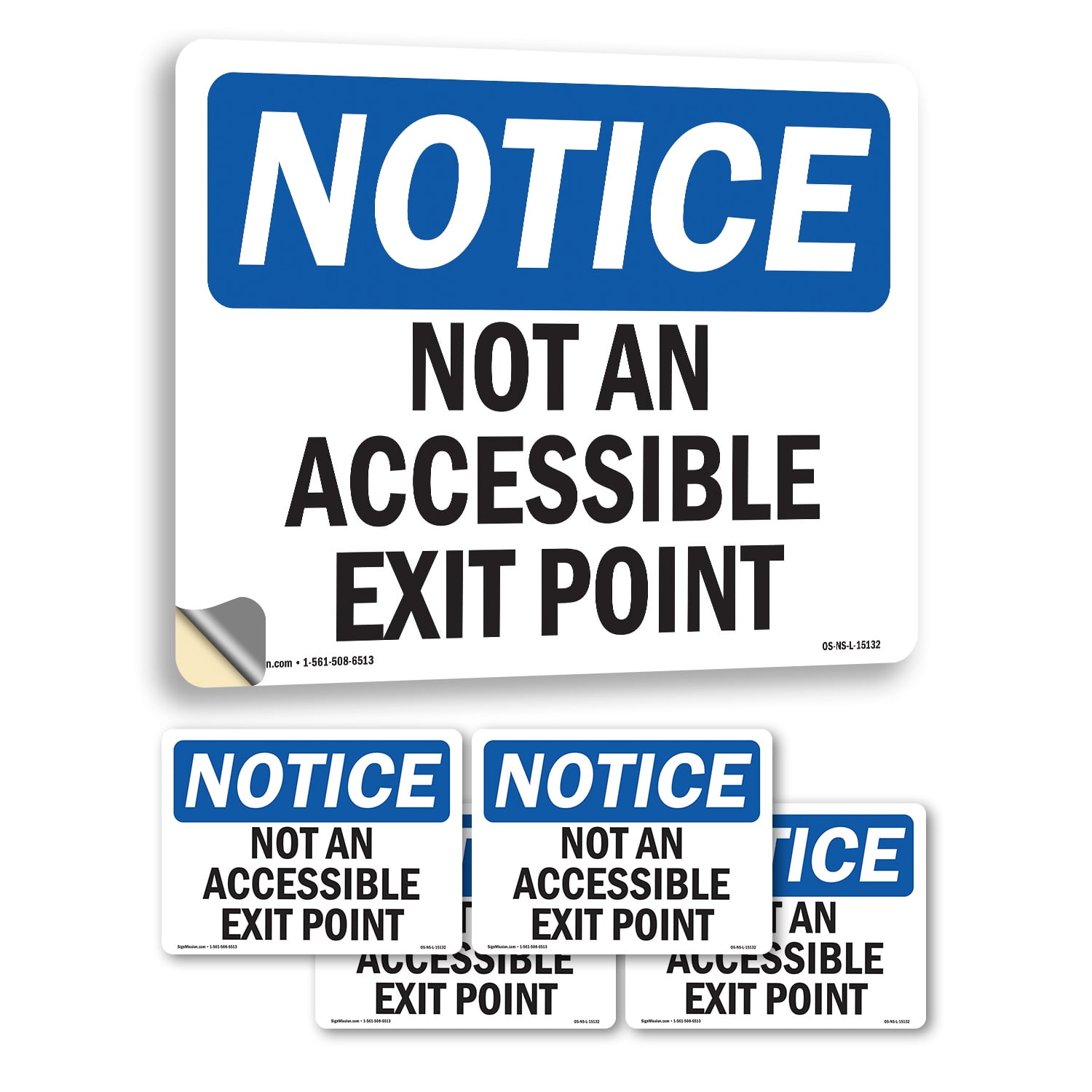 Not An Accessible Access Point OSHA Notice Vinyl Decal Label 24 Inch x ...