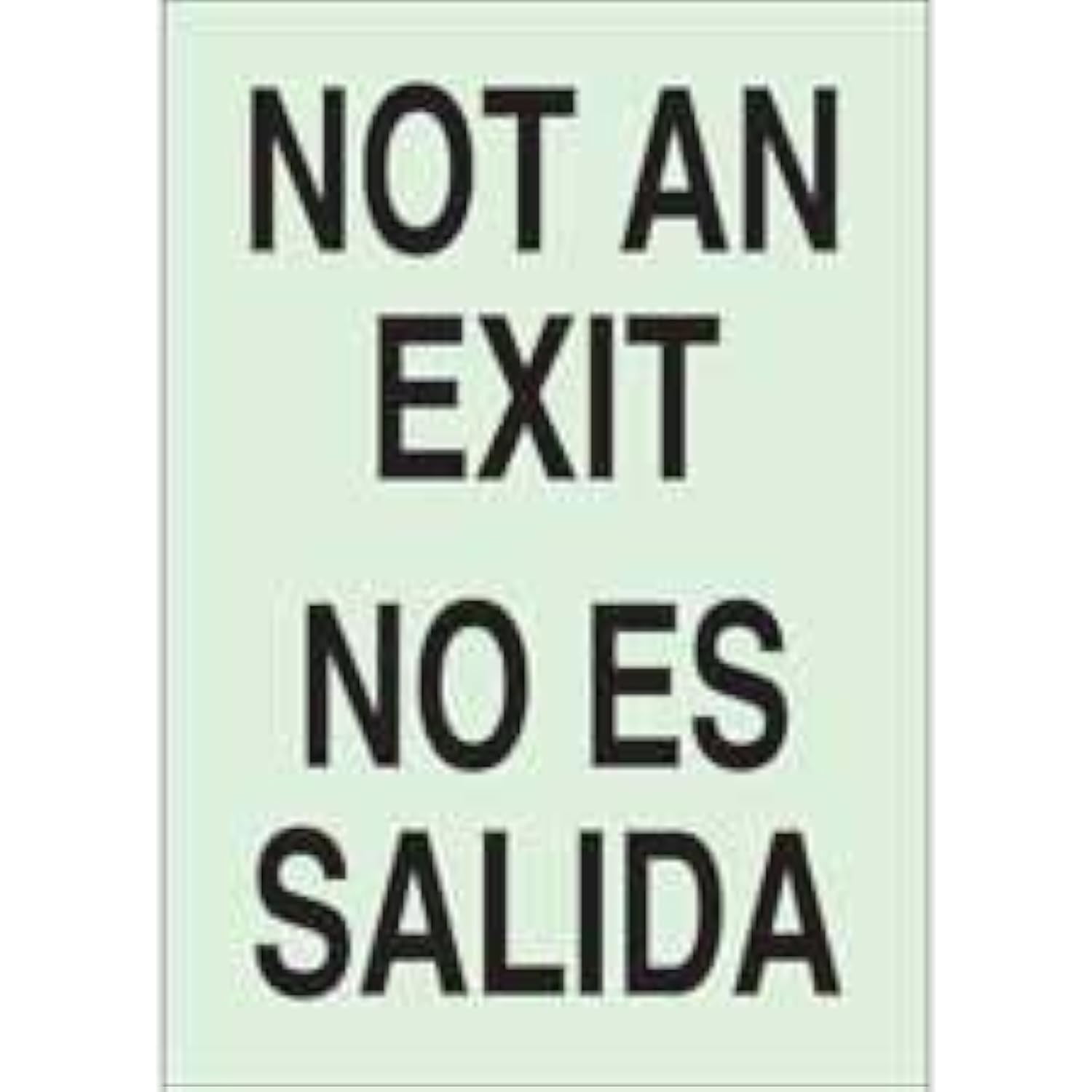 Not An Exit - No Es Salida Sign - Security and Admittance Sign - Exit ...