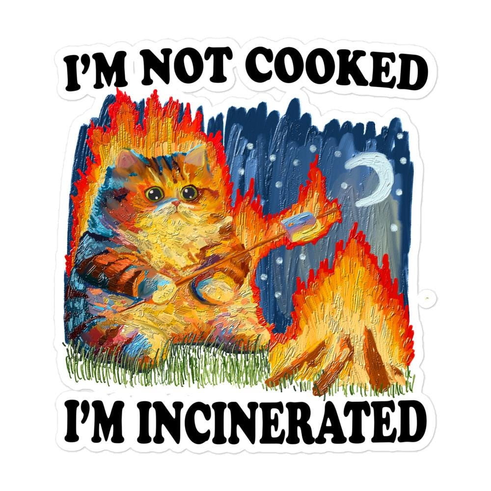 Not Cooked Bubble-Free Stickers Vinyl Decal Cute Sticker Aesthetic ...