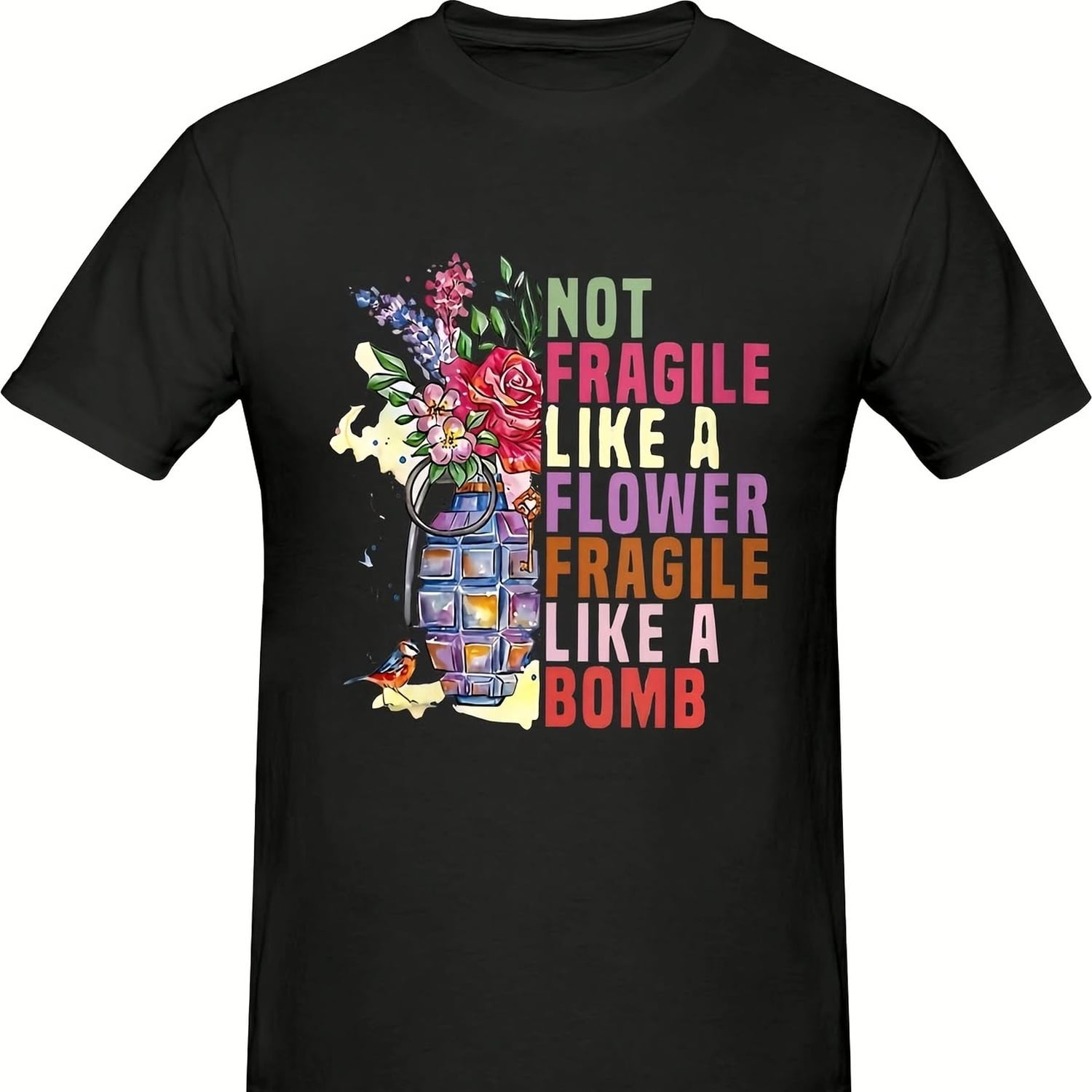 Not Fragile Like A Flower Fraglie Like B1Omb Graphic Print Gis ...