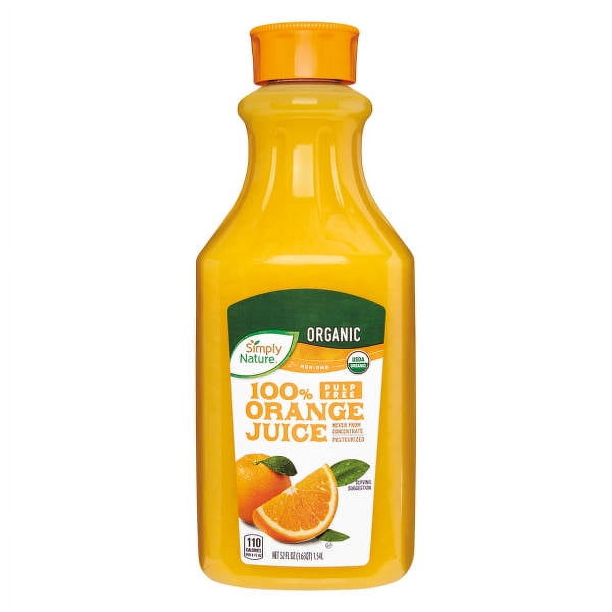 Simply Nature Not From Concentrate Organic Orange Juice, Pulp Free, 52 ...