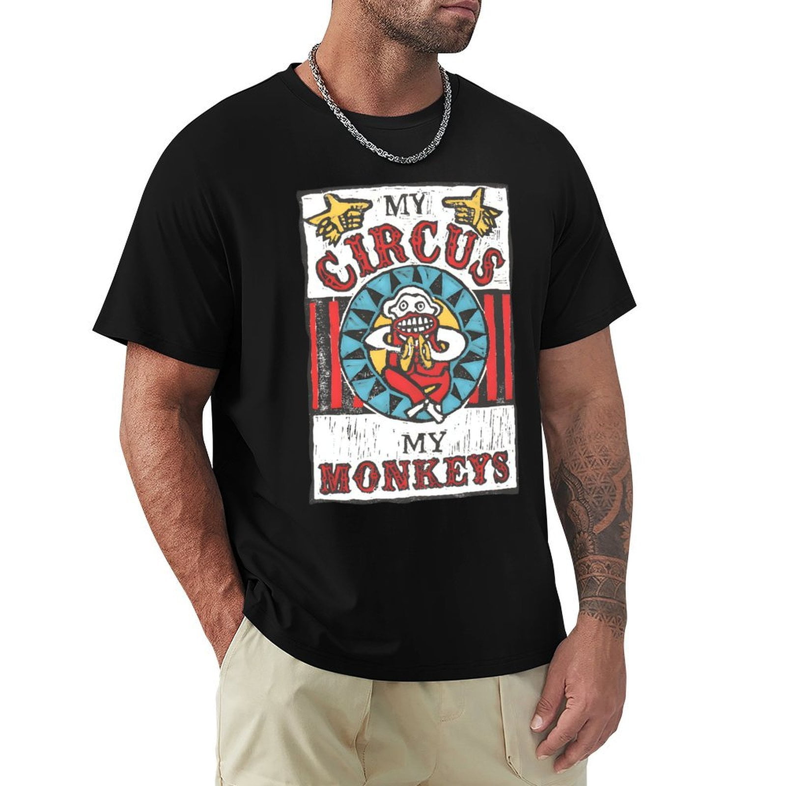 Not My Circus, Not My Monkeys Men's Cotton HD Print Short Sleeve T ...