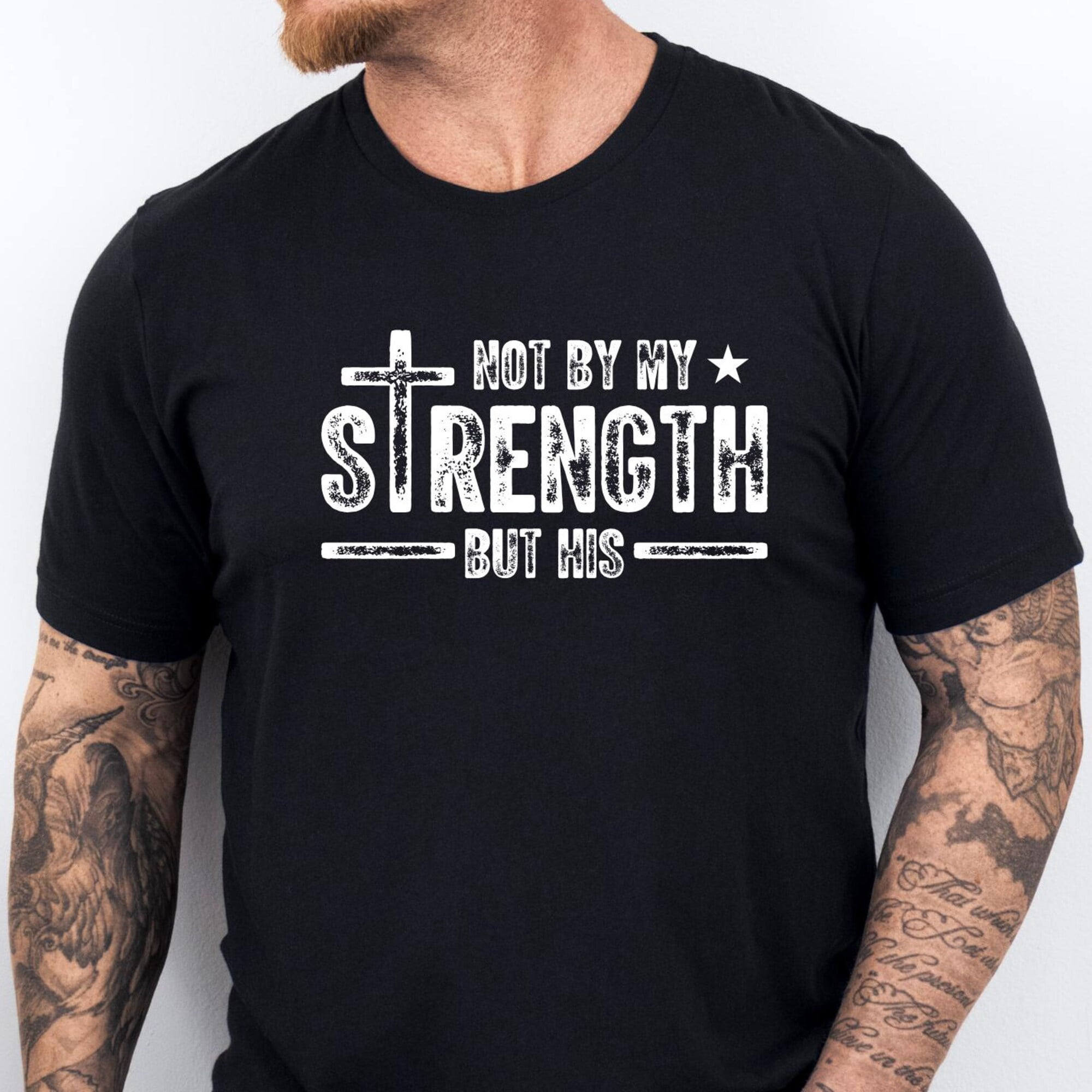 Not My Strength Bible Verse Shirt Men 39 s Christian Shirt Christian ...
