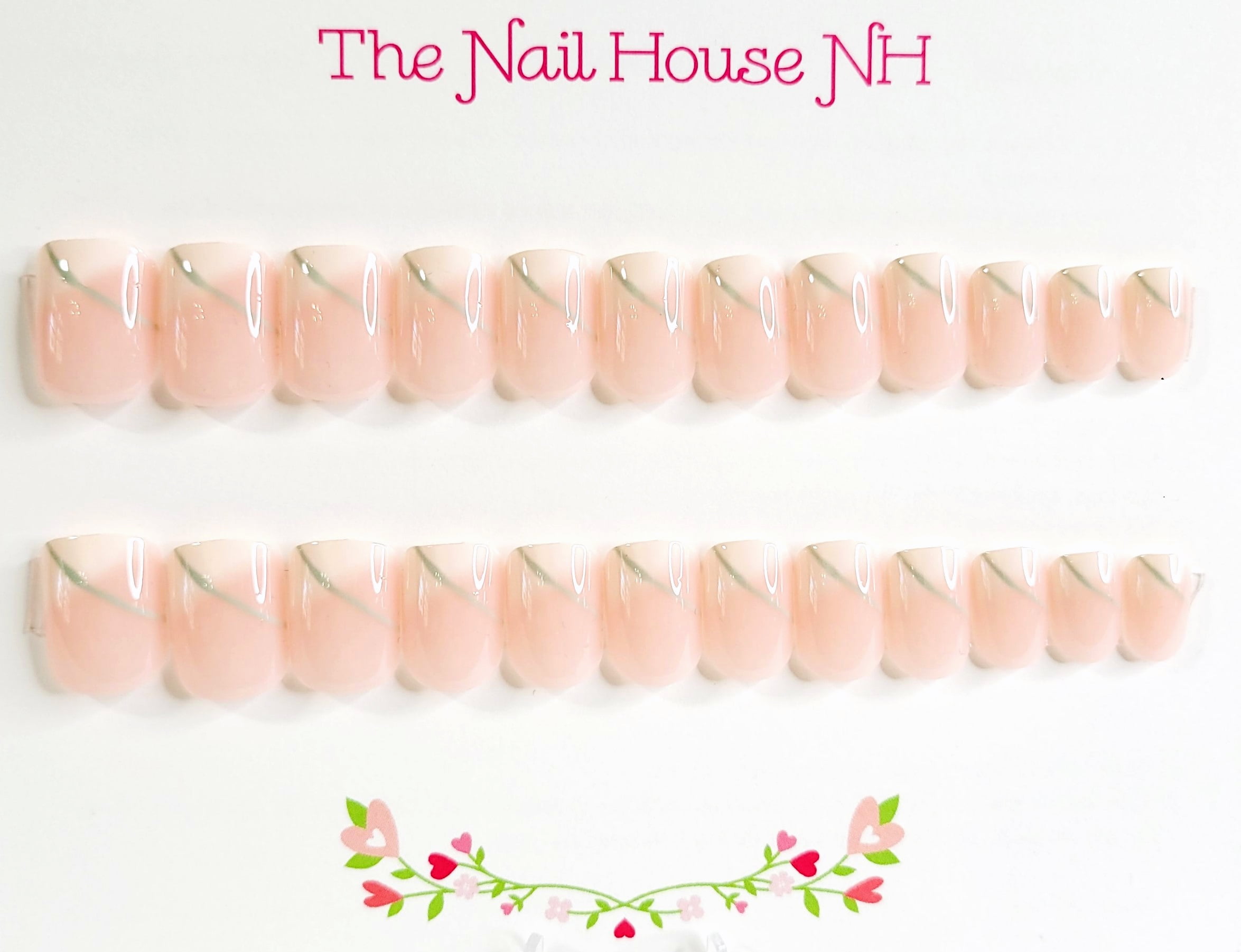 Not Quite French Extra Short Square Press-on Nails by The Nail House NH ...