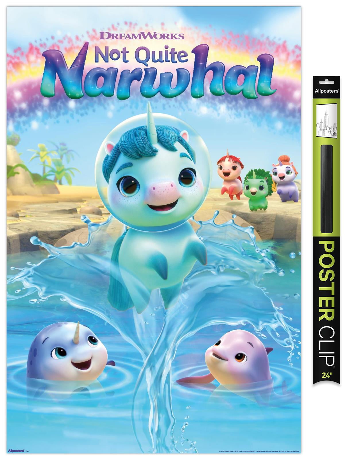 Not Quite Narwhal (2023) - Key Art Wall Poster, 22.375" x 34" - Walmart.com