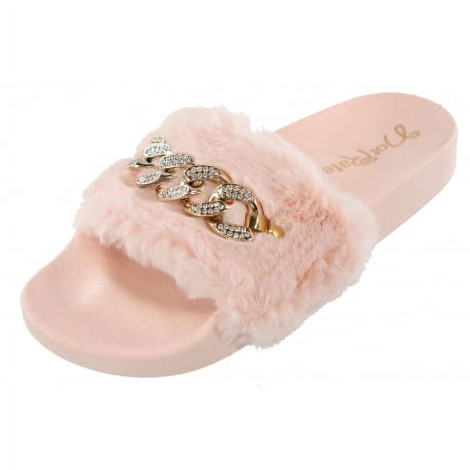 Not Rated Women's Chainy Furry Slides - Walmart.com
