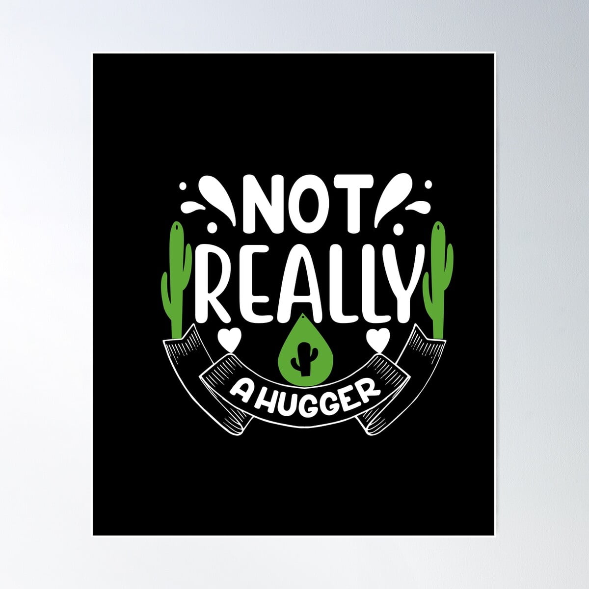 Not Really A Hugger Poster Wall Art, Modern Wall Decor For Living Room ...