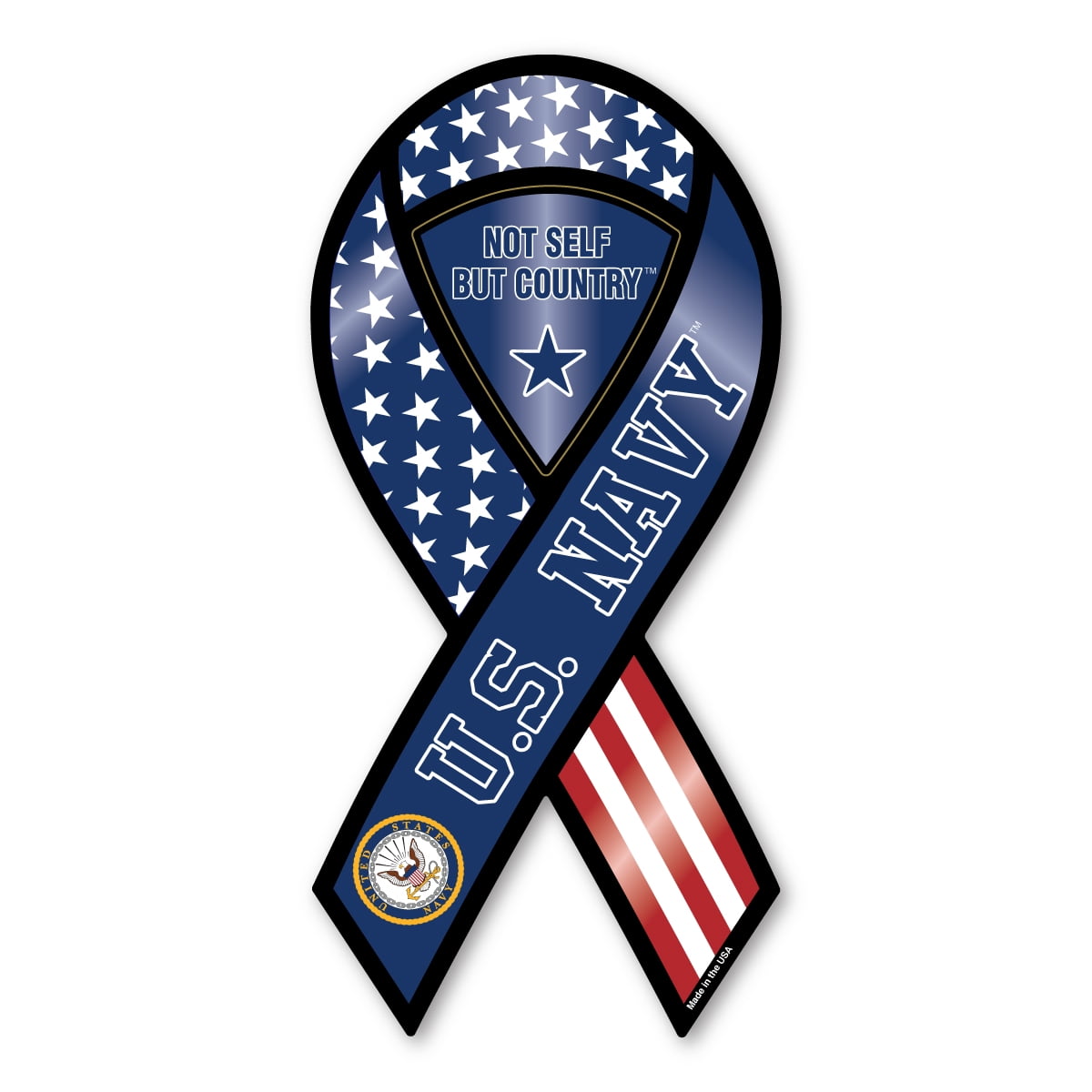 Not Self But Country US Navy 2-in-1 Ribbon Magnet - Walmart.com