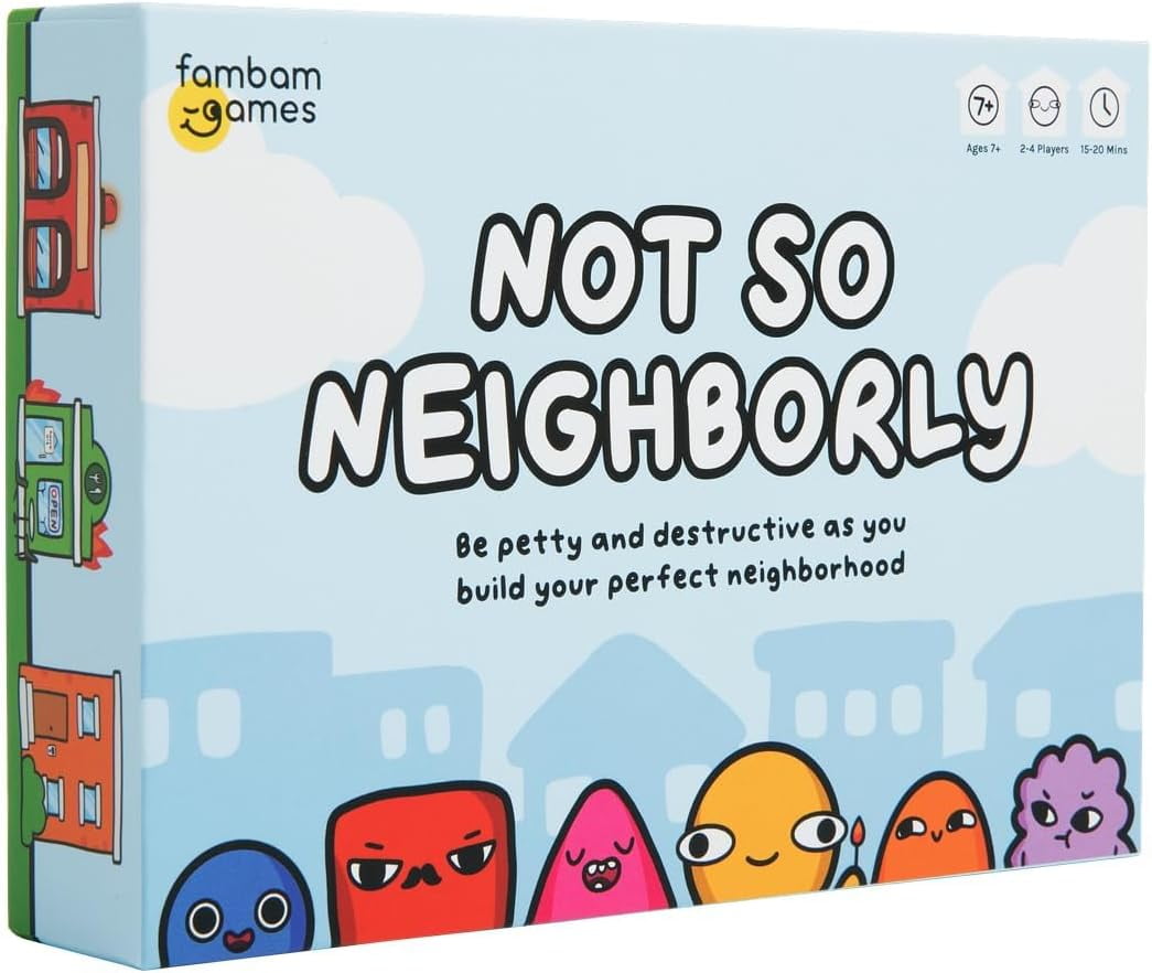 FamBam Games Not So Neighborly Card Game, Ages 7 and Up, Perfect for ...