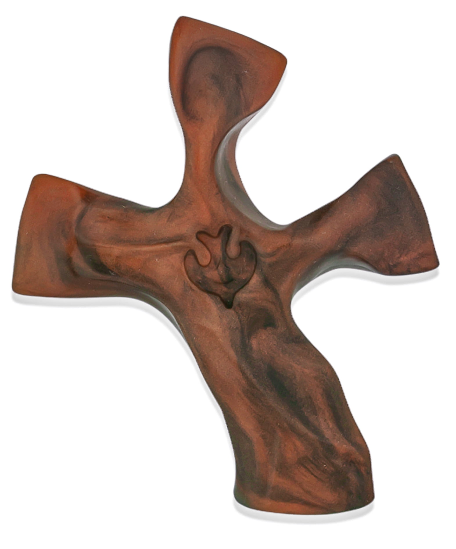 Not So Plain Jane Clinging Cross Comforting Gift Matte Mahogany ...