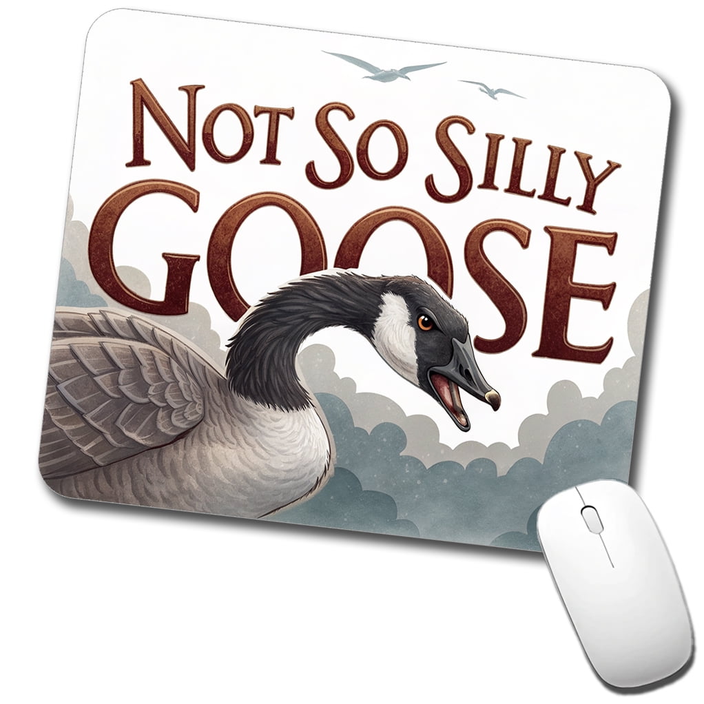 Not So Silly Goose Angry Canadian Goose Funny Mouse Pad Low Profile ...