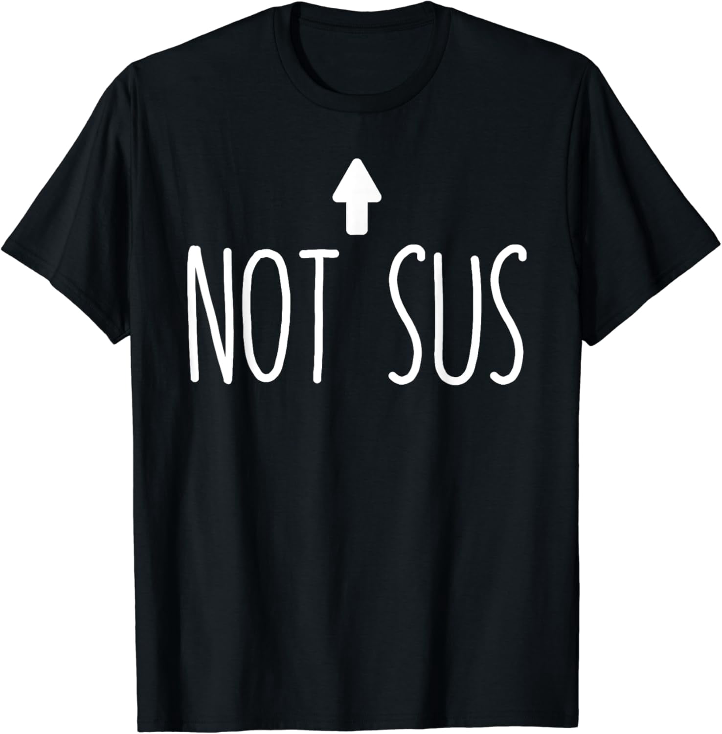 Not Sus Arrow Gaming Meme Matching Halloween Costume Funny T-Shirt ...