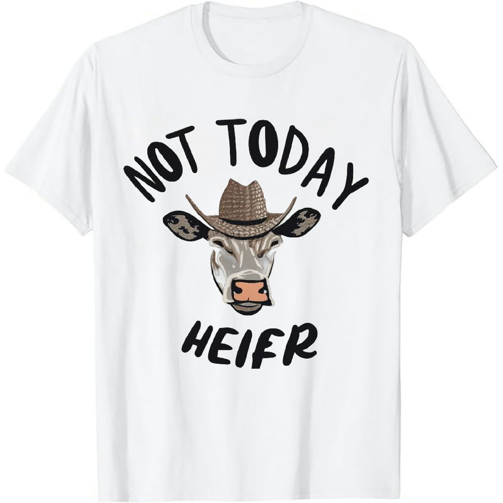 Not Today Heifer Highland Cattle Cow T-Shirt Women Cute Western Cow ...